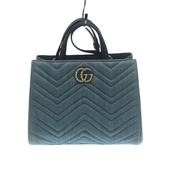 Gucci | Bags | Gucciggmarmont 2way Shoulder Bag Denim Quilting | Poshmark